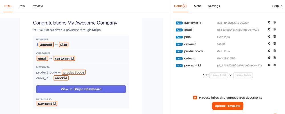 How to Extract Data From Stripe Emails?